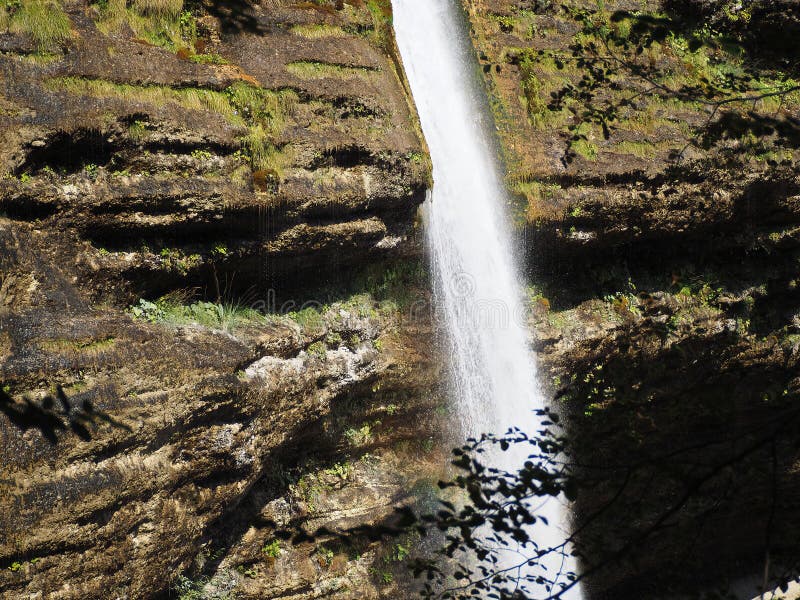 Beautiful Scenery of the Waterfall Stream Going through the Rocks ...