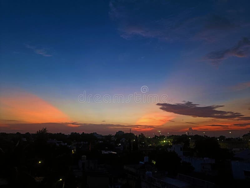 Beautiful Scenic City View in the Evening Time Silence Stock Image ...