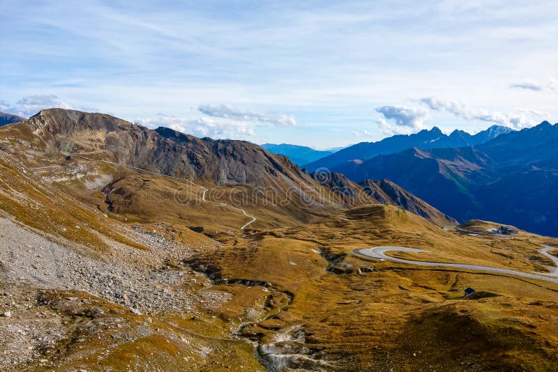 Beautiful Scenic Road in the Alps in Autumn Stock Image - Image of ...