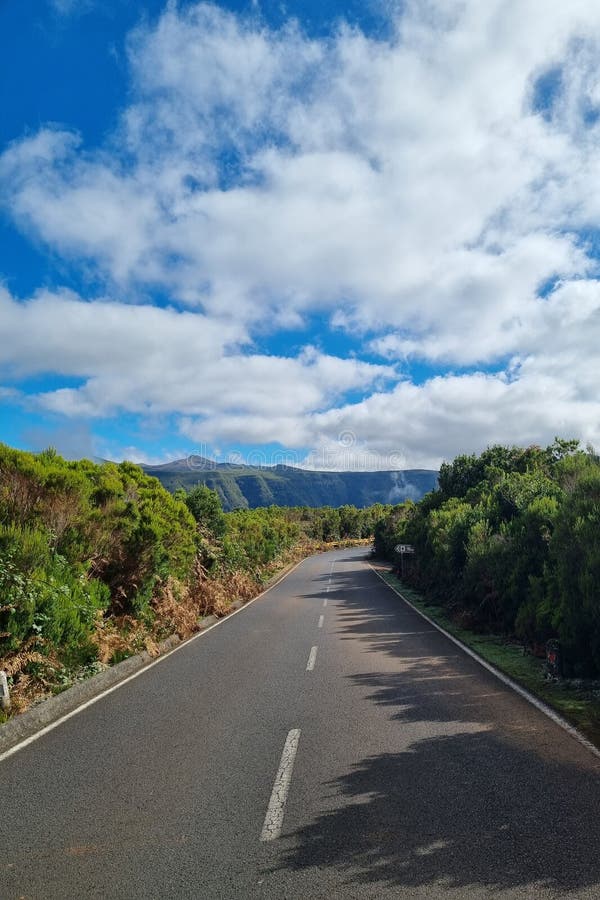 Beautiful Scenic Road on a Tropical Island. Stock Image - Image of ...