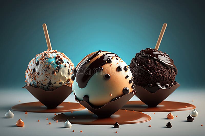 Beautiful ice cream stock illustration. Illustration of scoop - 277625959