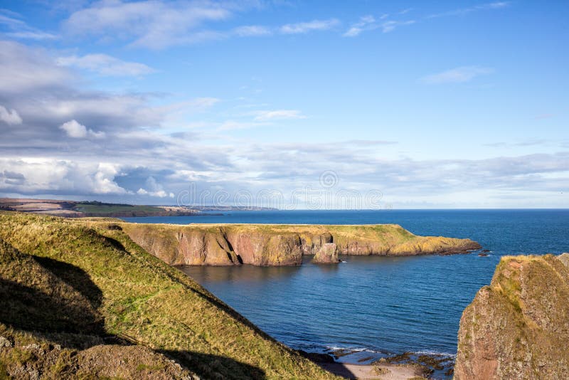 Beautiful Scotland - East Coast Panorama Stock Image - Image of blue ...