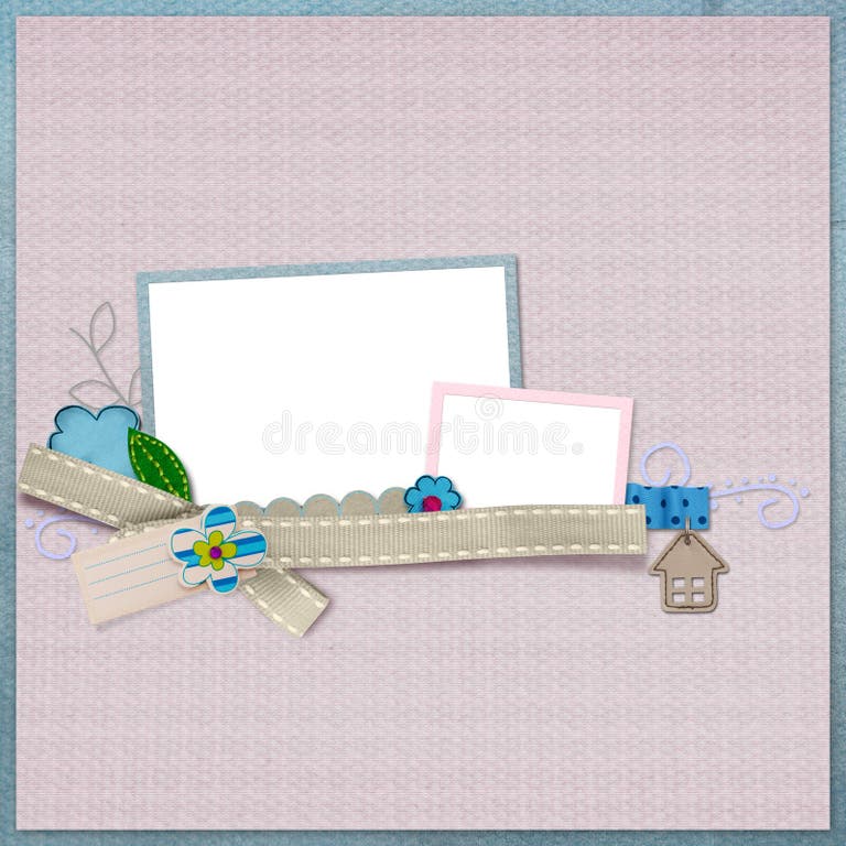 Beautiful scrapbook layout stock illustration. Illustration of buterfly ...