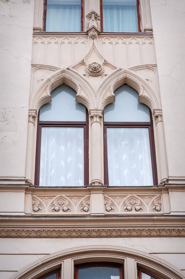Beautiful Sculpture Window Oriental Style Stock Image - Image of ...