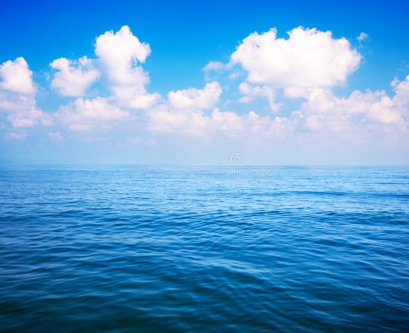 Beautiful Sea and Cloudy Sky Stock Image - Image of ocean, global ...