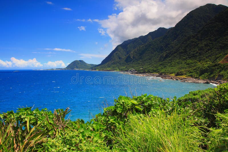Beautiful Sea Coast Line in East Taiwan Stock Photo - Image of island ...