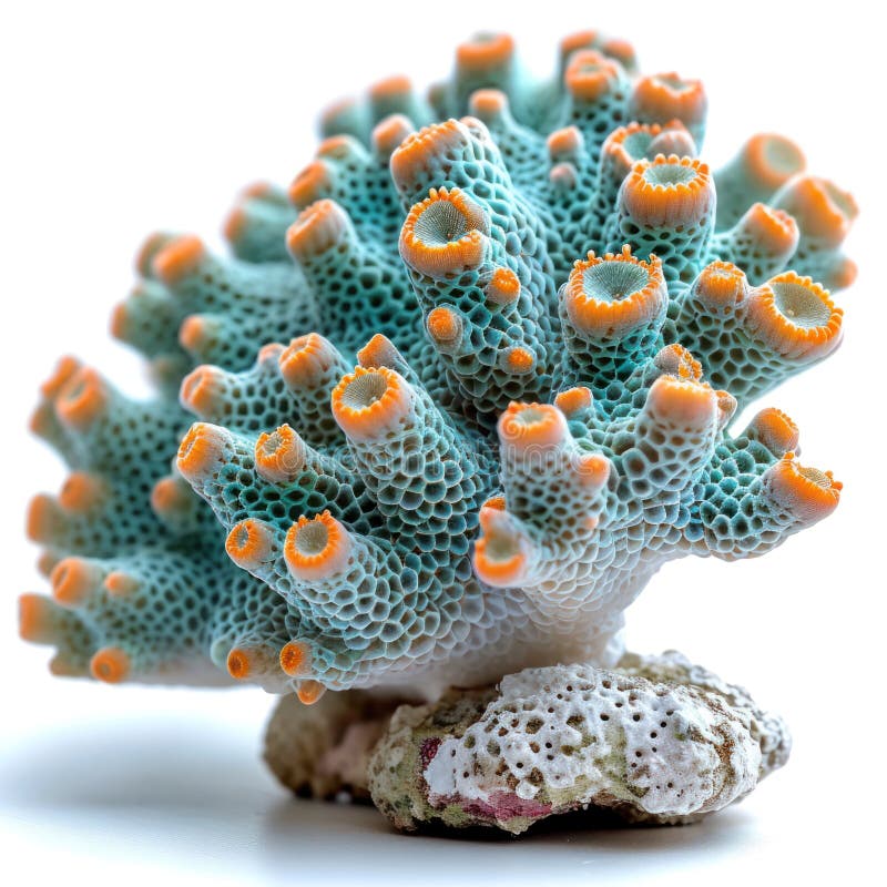 Red Corals Composition, Sea Life Objects, Isolated on White Background ...