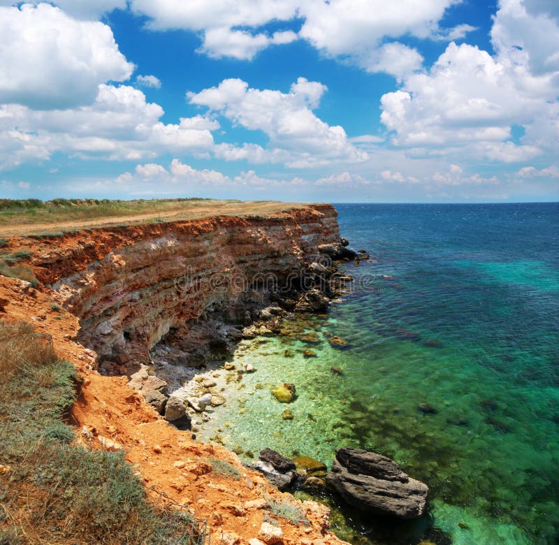 Beautiful sea landscape stock photo. Image of boulder - 74878616
