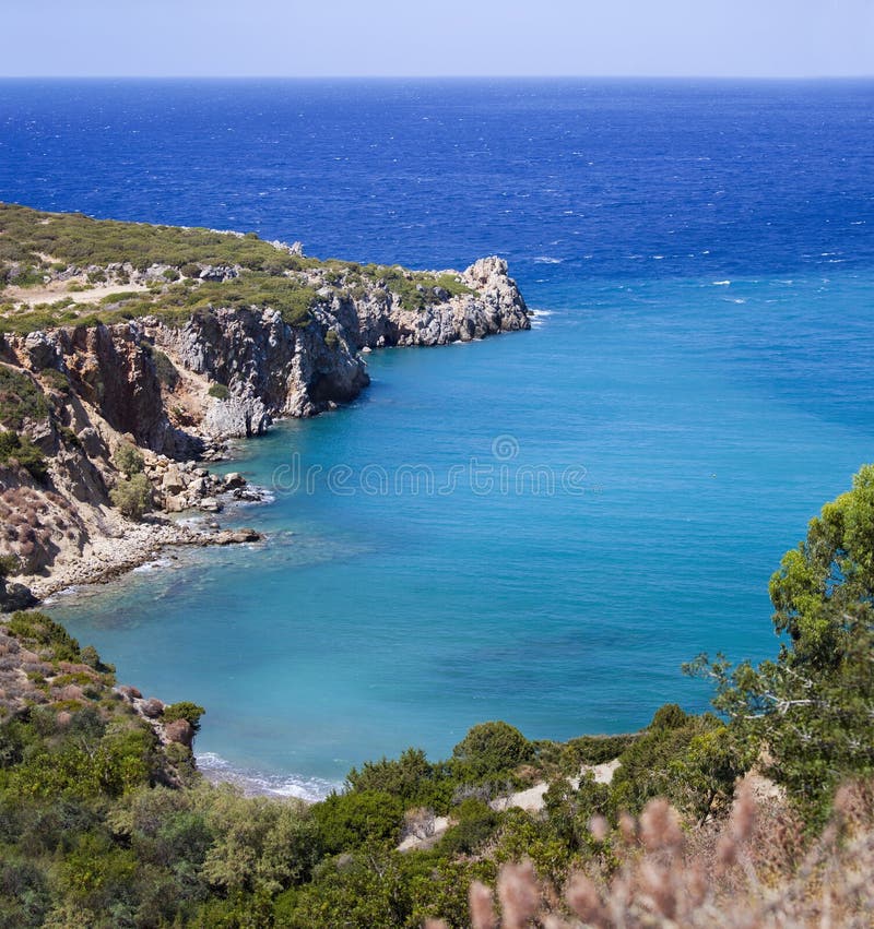 Beautiful Sea Landscape Panorama of Crete Stock Image - Image of coast ...