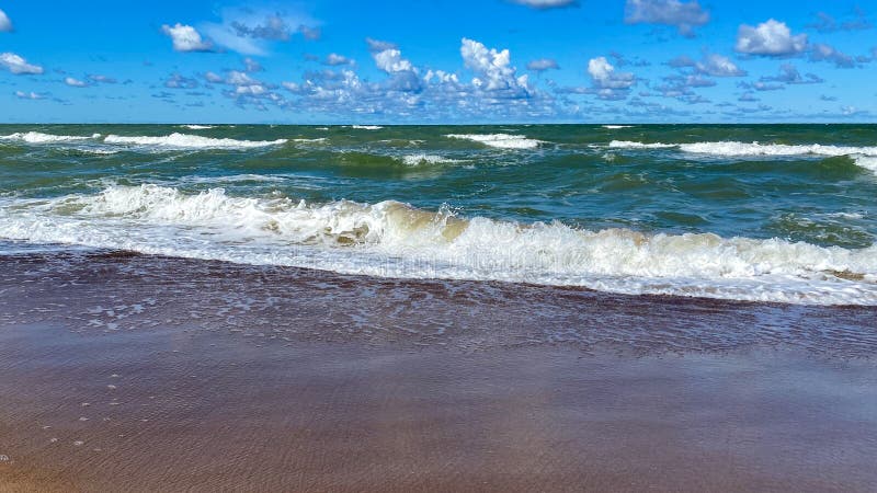 Beautiful Sea Shore Scene and Waves Stock Image - Image of summer ...