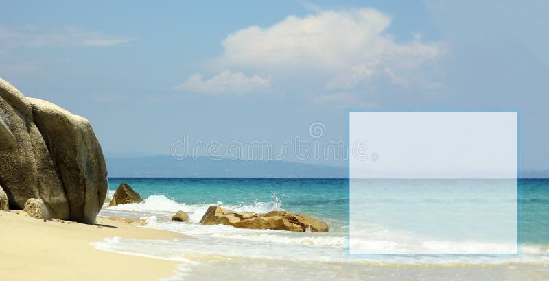 Beautiful Sea Shore in Summer Stock Image - Image of sandy, relax ...
