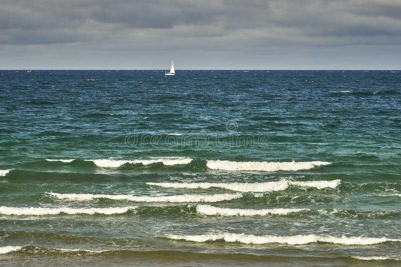 Beautiful Sea View, Clean Water & Blue Sky Stock Image - Image of gold ...