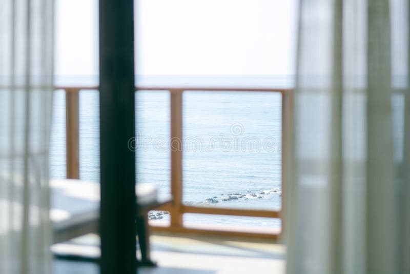 A Beautiful Sea View from Balcony Stock Image - Image of nature ...