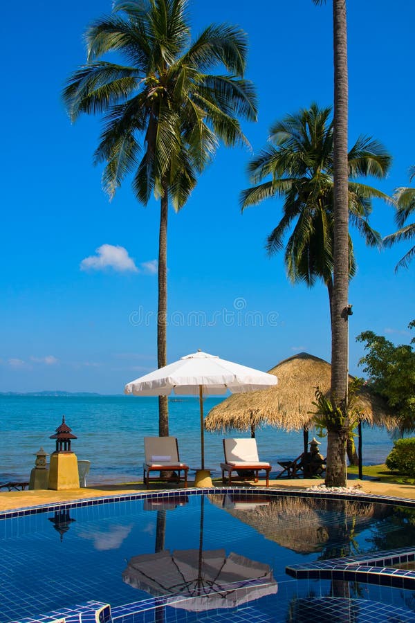 Beautiful Sea Views from the Pool Stock Photo - Image of hotel, bright ...