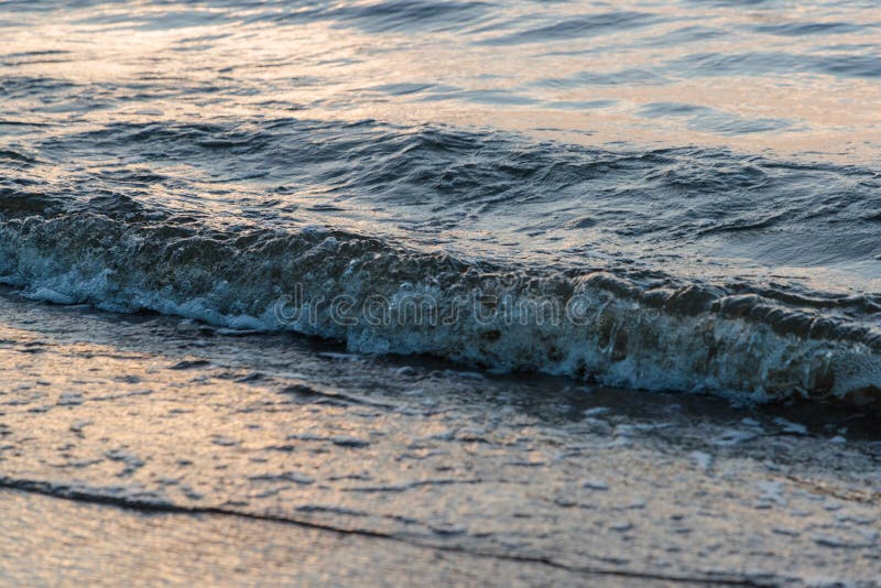Beautiful Sea Wave Tide in the Evening Stock Photo - Image of wallpaper ...