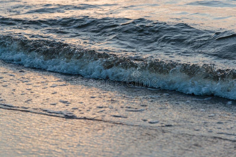 Beautiful Sea Wave Tide in the Evening Stock Image - Image of ...