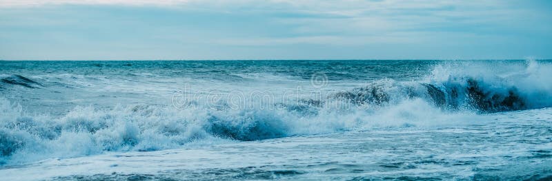 Beautiful sea waves stock image. Image of panorama, blue - 66153055