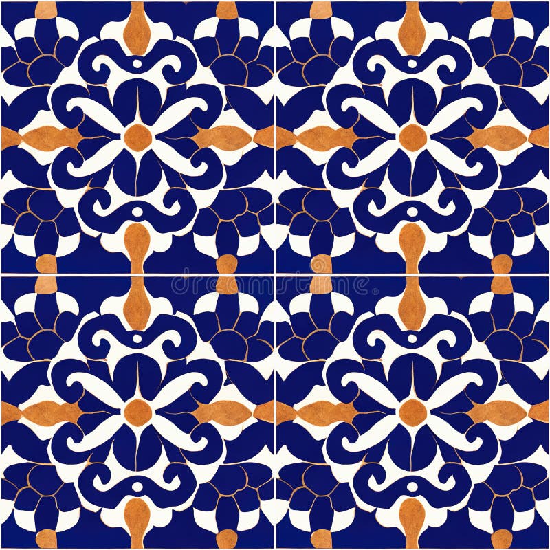 Beautiful Seamless Ceramic Tile Pattern Stock Image - Image of ...