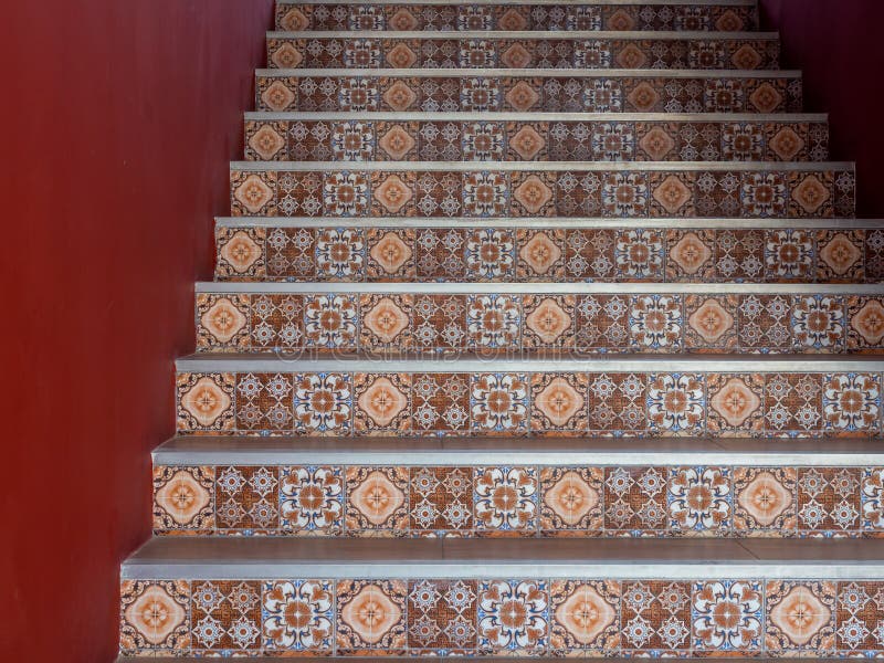 Beautiful Seamless Ceramic Tile Pattern Stairs Stock Image - Image of ...