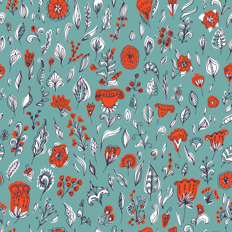 Beautiful Seamless Floral Pattern, Flower Vector Illustration. Elegance ...