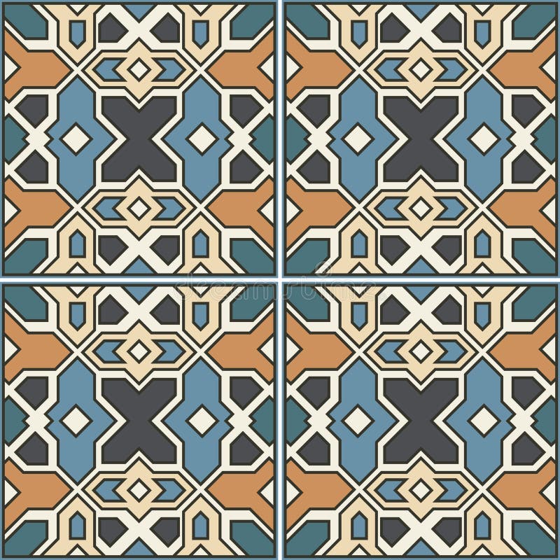 Beautiful Seamless Ornamental Tile Background Vector Illustration Stock ...
