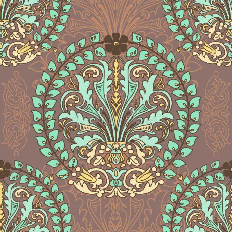 Beautiful Seamless Pattern in Baroque Style Stock Vector - Illustration ...