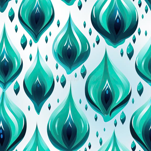 Beautiful Seamless Pattern with Blue Drops and Vibrant Stage Backdrops ...