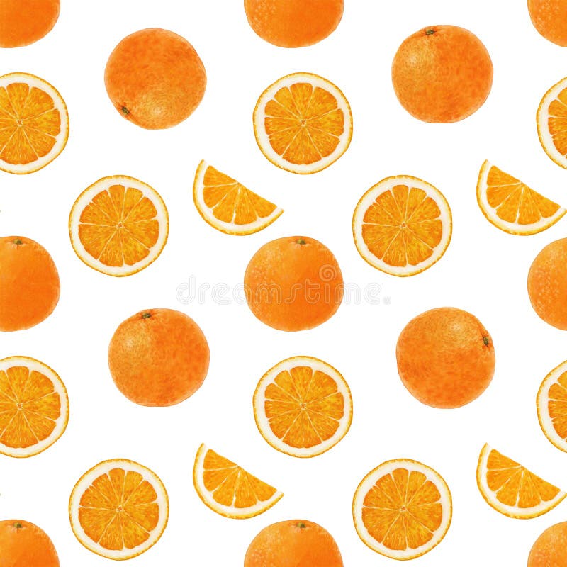 Beautiful Seamless Pattern with Hand Drawn Watercolor Oranges. Stock ... Beautiful Seamless Pattern with Hand Drawn Watercolor Oranges. Stock ...
