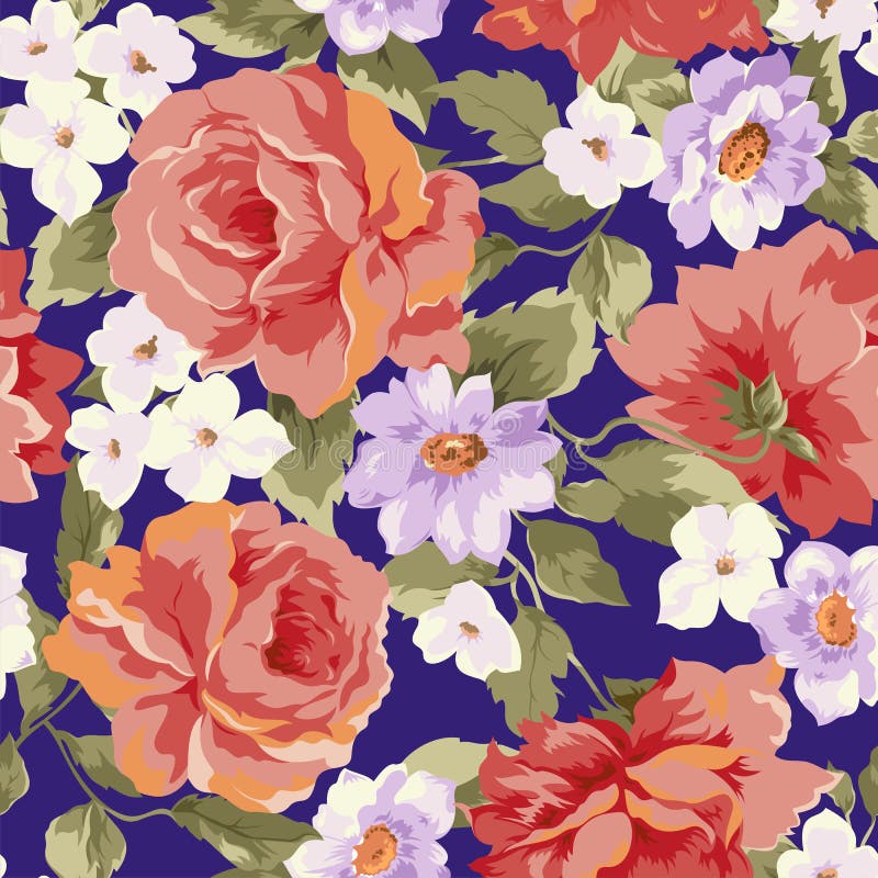 Beautiful Seamless Peony Pattern Stock Vector - Illustration of green ...