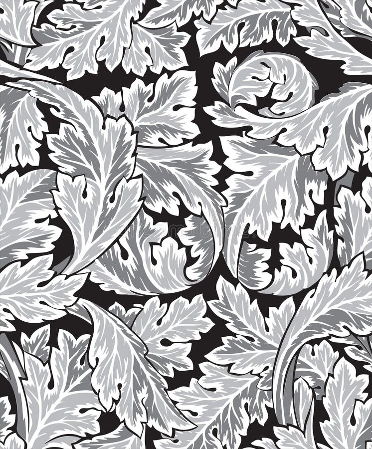 Beautiful Seamless Rococo Pattern Stock Vector - Illustration of ...