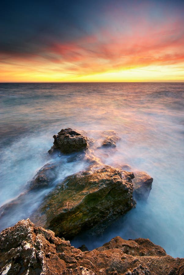Beautiful seascape. stock image. Image of beach, peaceful - 17275505