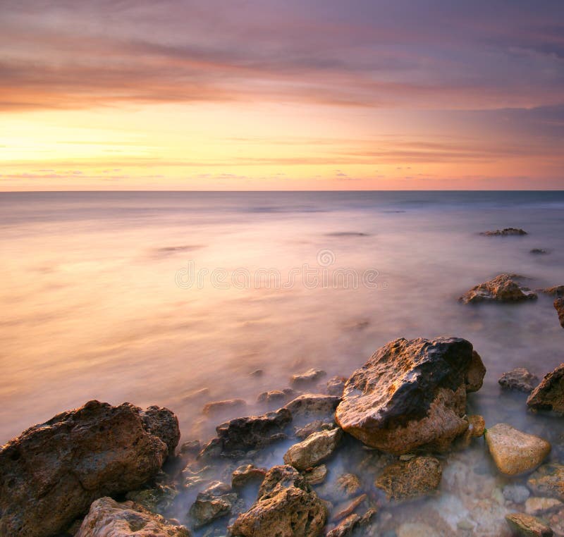 Beautiful seascape. stock image. Image of peaceful, shapes - 18740439