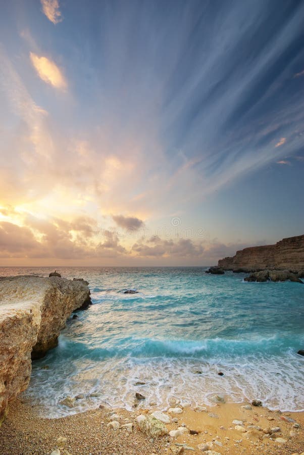 Beautiful seascape. stock image. Image of shapes, blue - 19152161