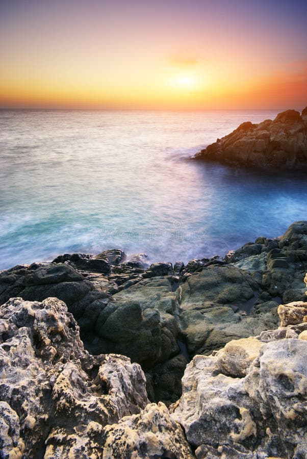 Beautiful seascape stock image. Image of rock, shore - 20804873