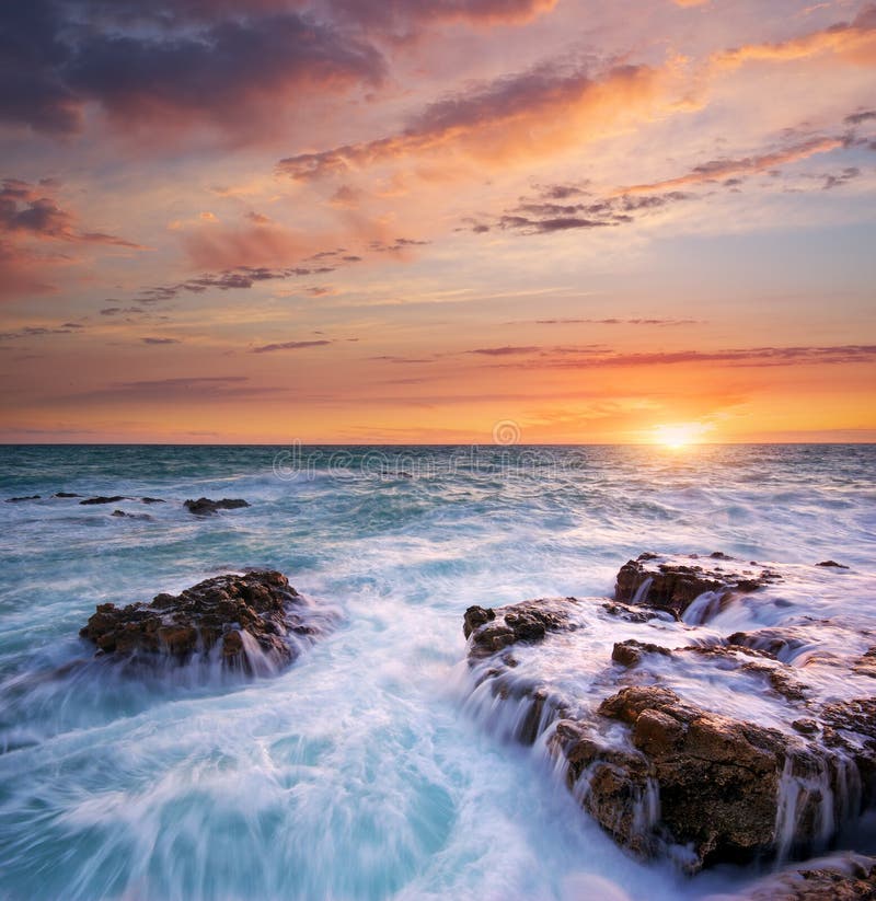 Beautiful seascape stock image. Image of dramatic, seascape - 27063819