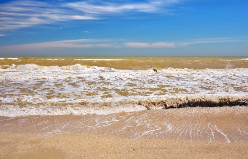Beautiful Seascape. Broken Water. Lumpy Sea Stock Image - Image of dusk ...