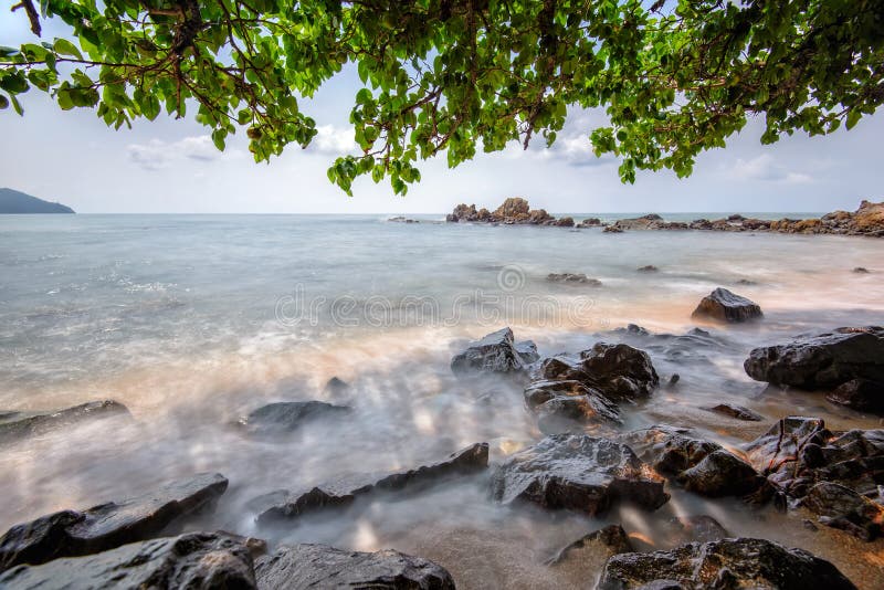 Beautiful Seascape Sea and Rock Stock Photo - Image of seascape, coast ...