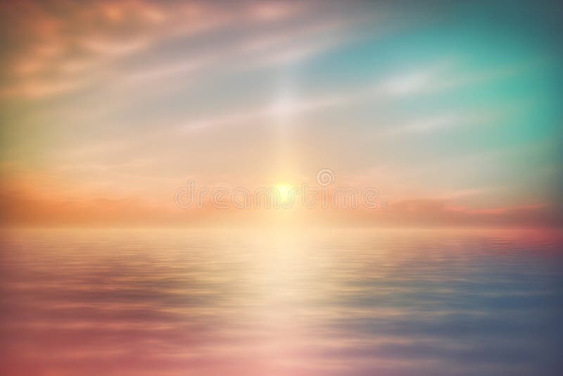 Beautiful Seascape Sunset. Neural Network AI Generated Stock ...