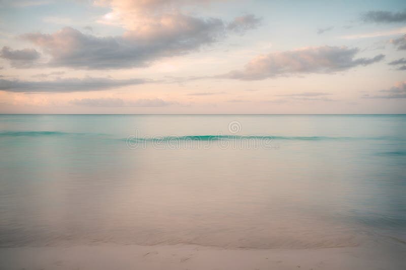 Beautiful Seascape at Sunset. Tropical Beach with Sand Stock ...