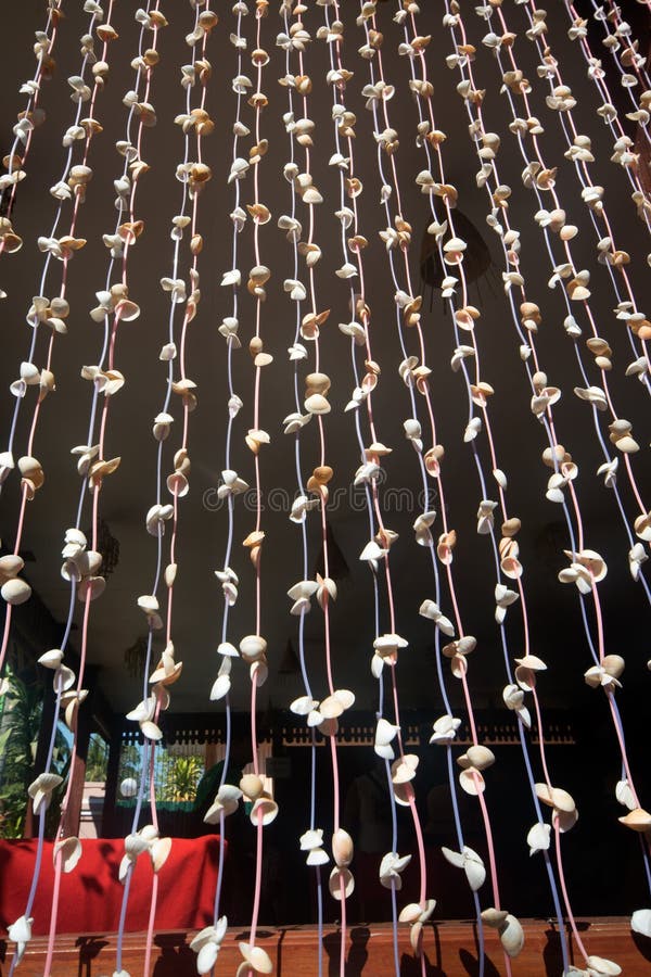 Sea Shell Mobile Hanging Decoration in the Shop. Stock Photo - Image of ...