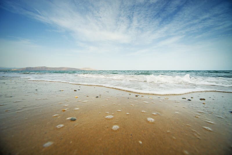 Beautiful Seashore at the Morning Stock Image - Image of sunrise, skies ...