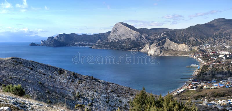 Beautiful seaside city stock image. Image of seaside - 24369575