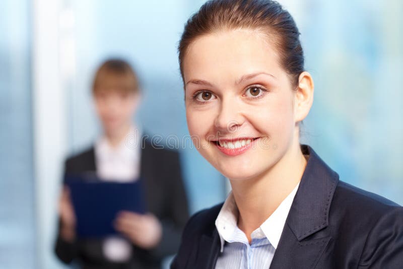 Beautiful secretary stock image. Image of leader, closeup - 24308831