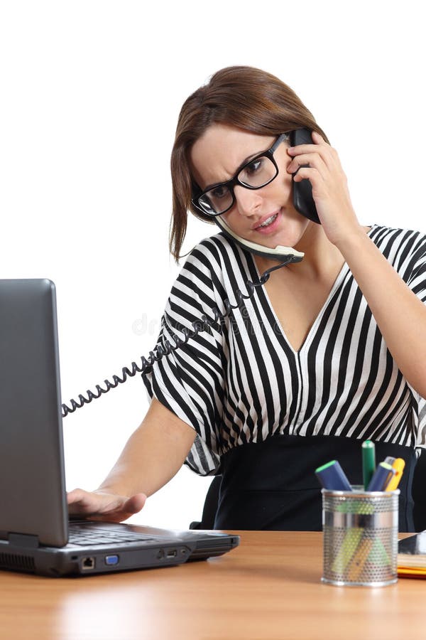 Beautiful Secretary Working Happy in the Office Stock Photo - Image of ...