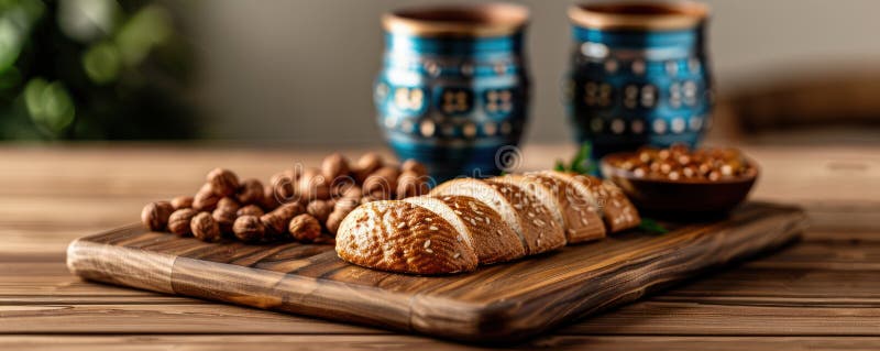 Beautiful Seder Table with Symbolic Items and Decorations for Passover ...