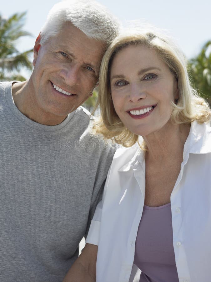 Beautiful Senior Couple Smiling Stock Photo - Image of casual ...