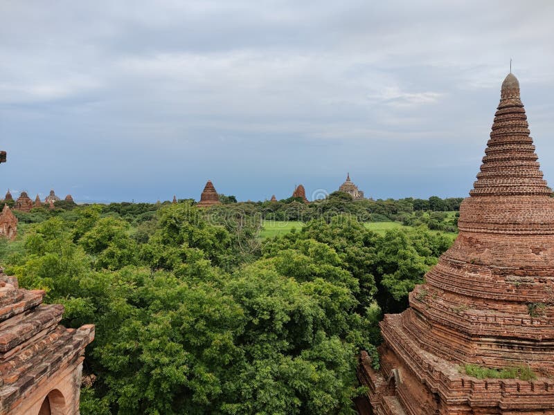The Beautiful Sense of Ancient Pagodas Stock Image - Image of ancient ...