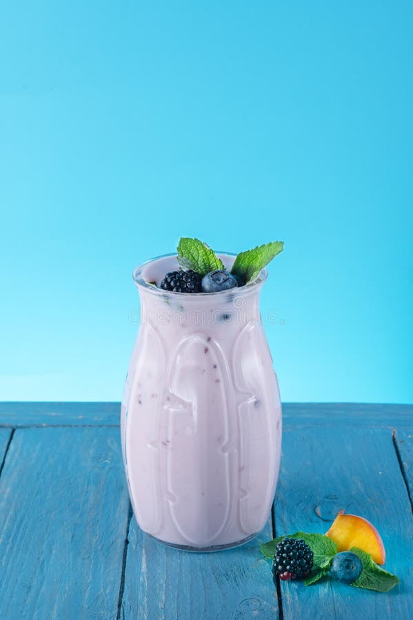 Beautiful Serving of Yoghurt with Berries. Fresh Yogurt and Berries ...