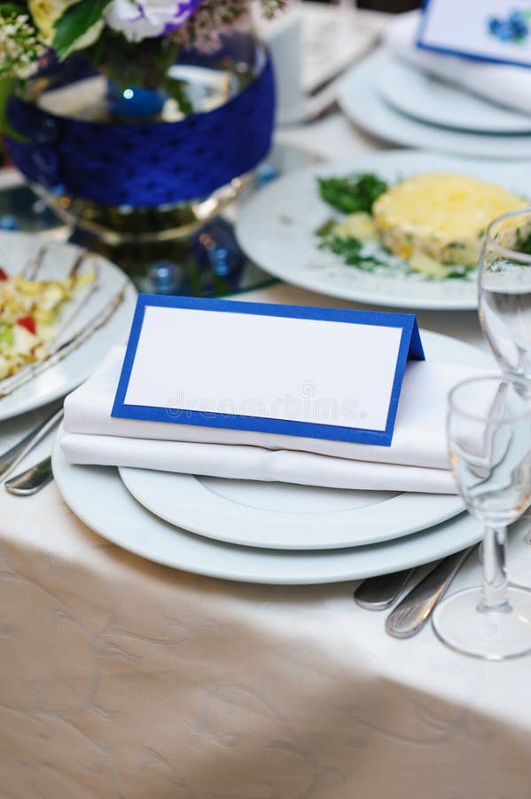Beautiful Setting Wedding Table with Invitation Postcard Stock Image ...