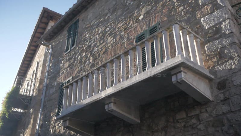 A Balcony of an Ancient Building Stock Footage - Video of aerial, setup ...